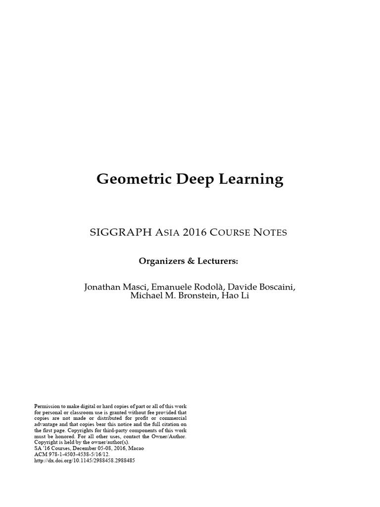 Geometric Deep Learning | PDF | Deep Learning | Artificial Neural Network