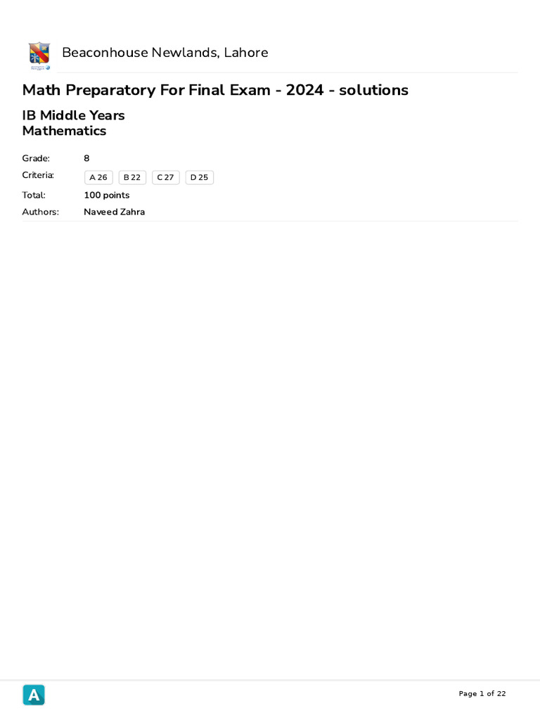 Math Exam Prep Solutions 2024 | PDF | Mathematics | Shape