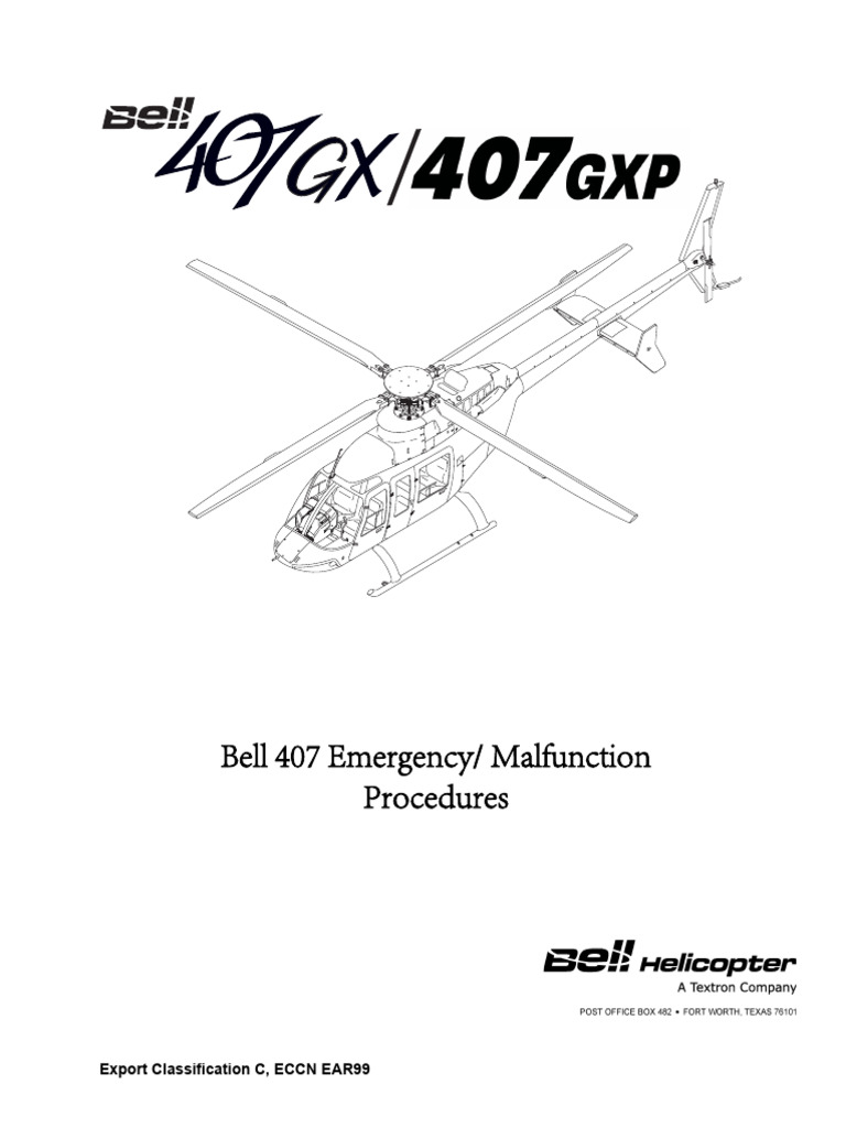 Bell 407 Emergency Procedures Guide | PDF | Aircraft Flight Control ...