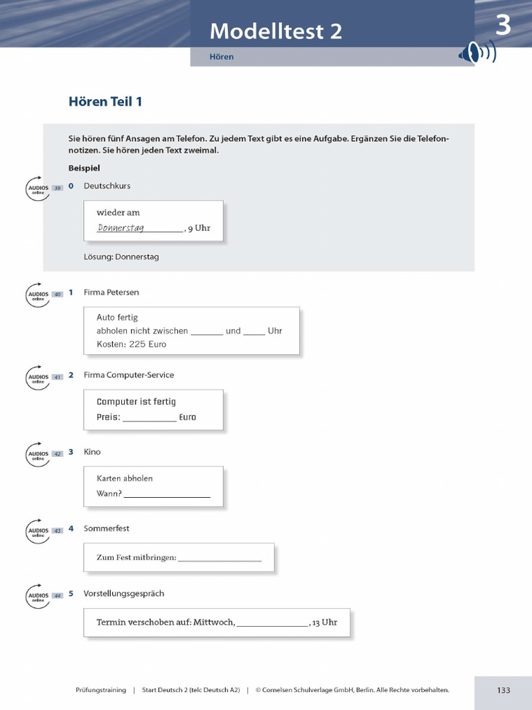 Prüfungstraining Telc A2 02 | PDF