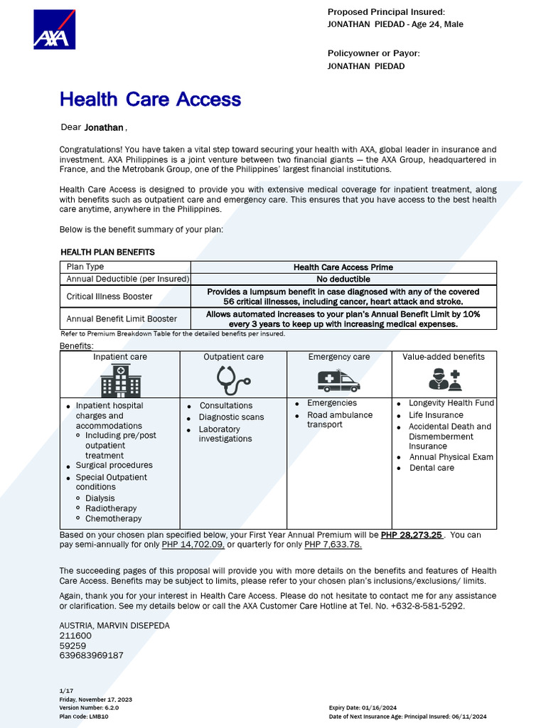 AXA Medical | PDF | Insurance | Deductible