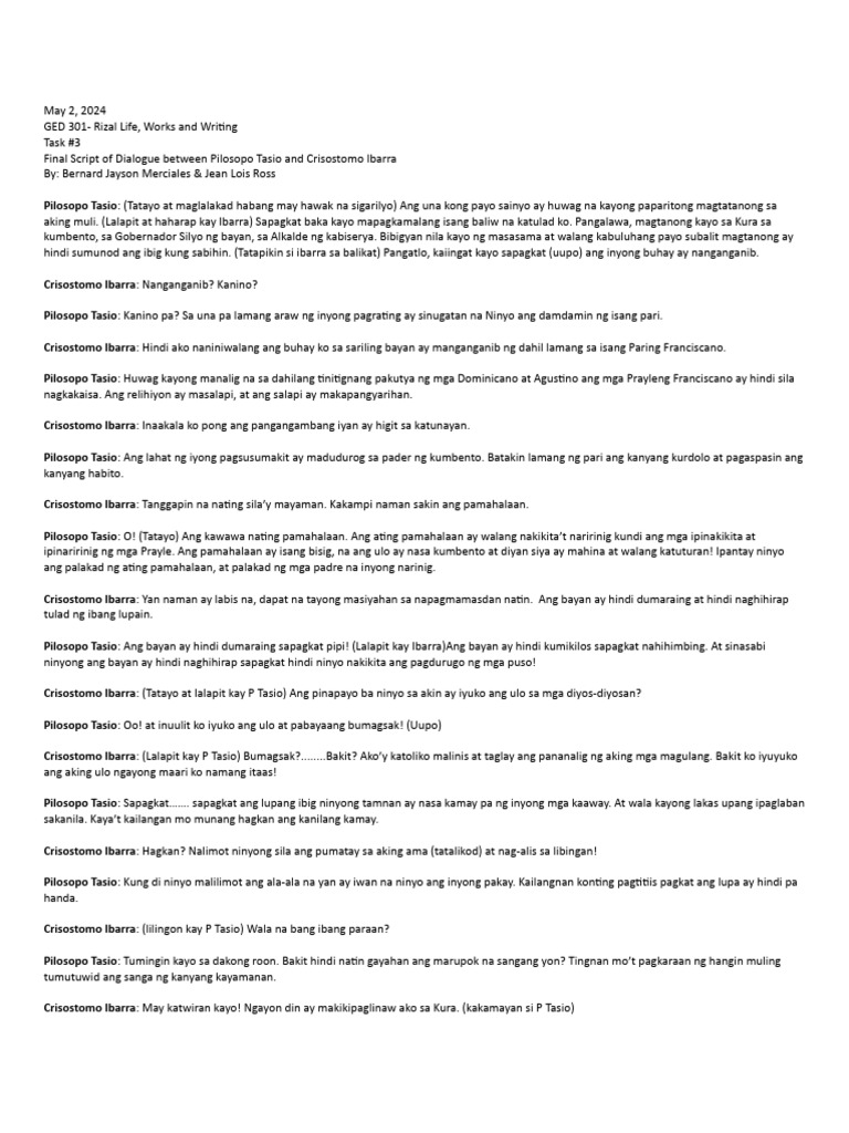 Skit in GED 301 | PDF