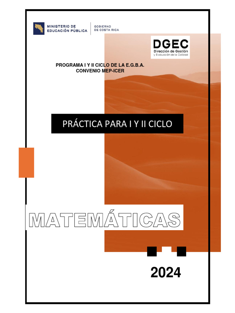 Practica Matematicas I y II Ciclo 2024 | PDF | Matemáticas