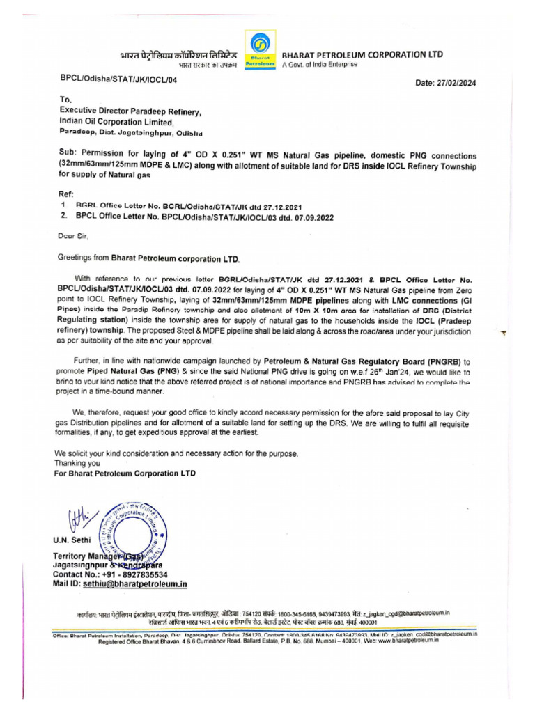 BPCL - Odisha - STAT - JK - IOCL - 04 Dtd. 27.02.2024 | PDF