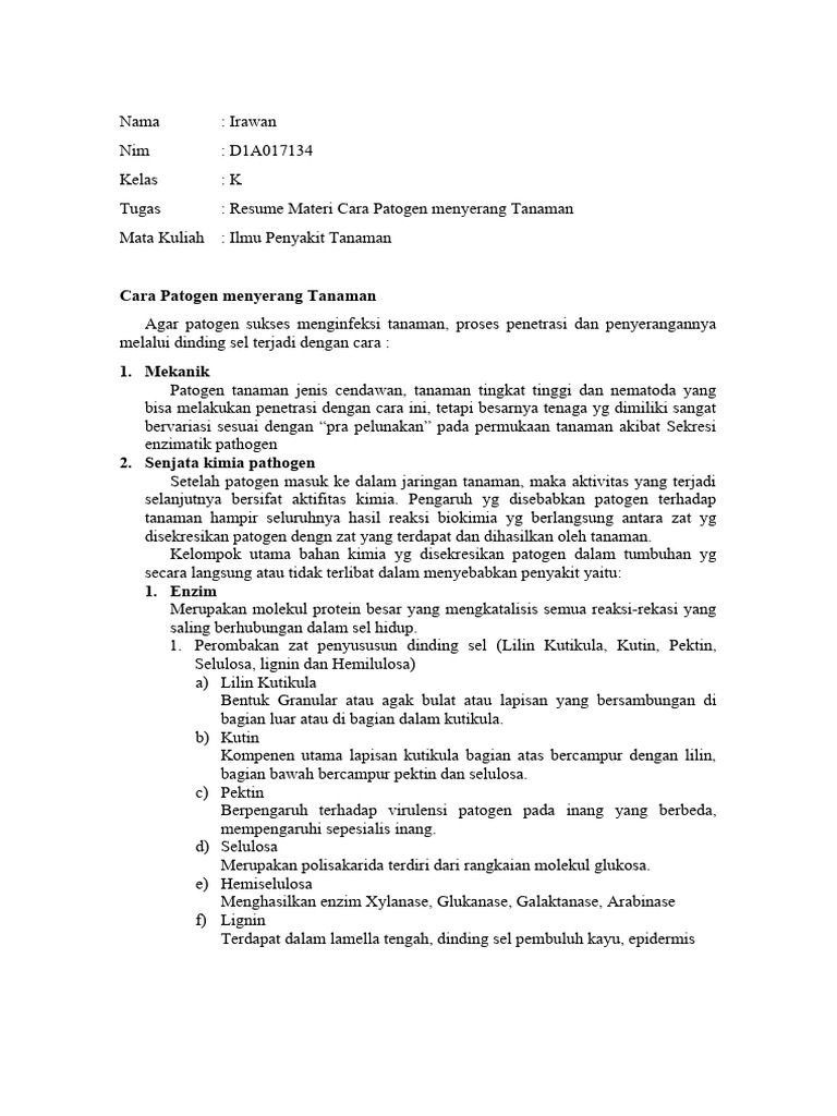 4 Cara Patogen Menyerang Tanaman | PDF | Kesehatan Holistik | Sains ...