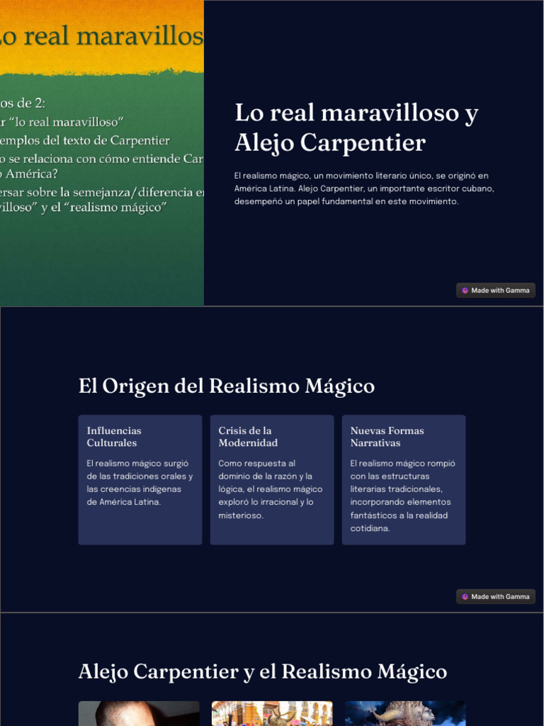 Alejo Carpentier y el Realismo Mágico | PDF | Realismo literario | Las ...