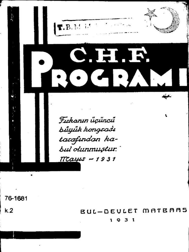CHF Programı 1931 | PDF
