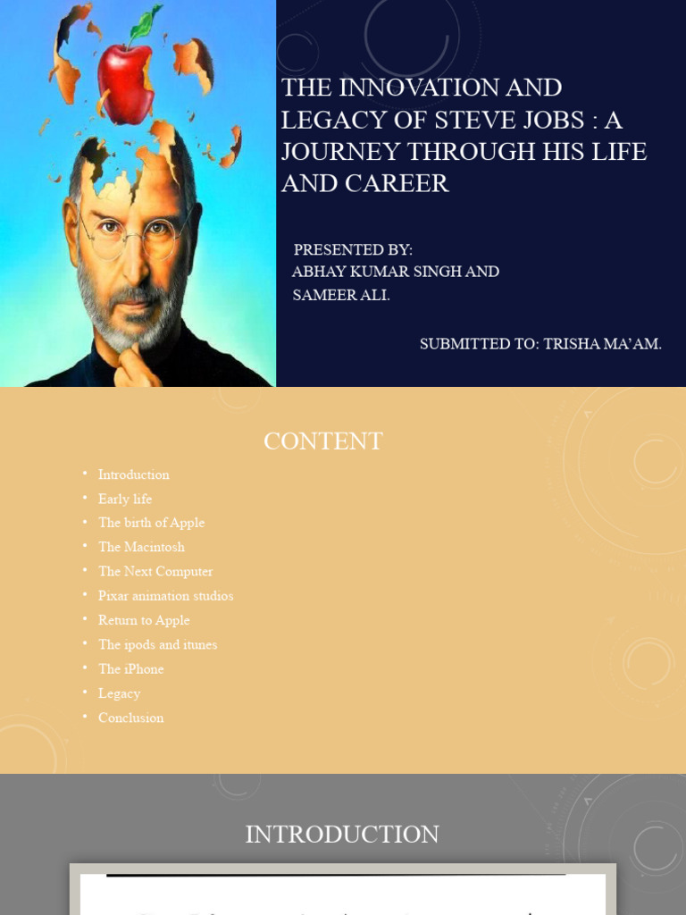 Presentation On Steve Jobs | PDF | Steve Jobs | Apple Inc.