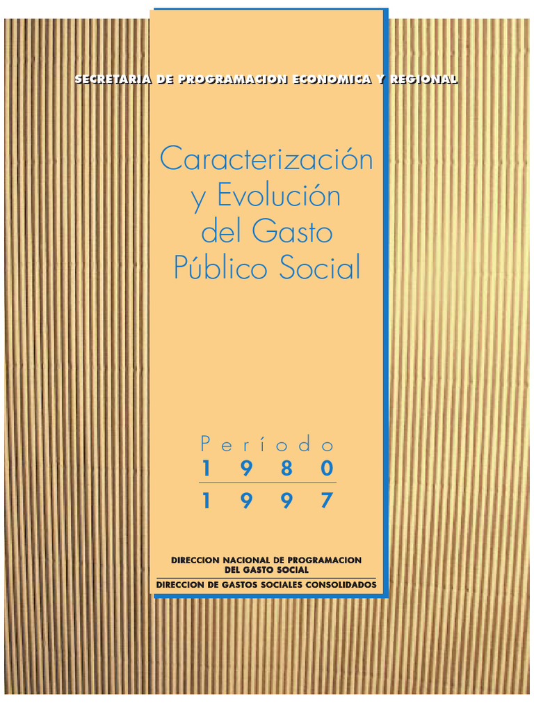 Caracterización y Evolución Del Gasto Público Social | PDF | Producto ...