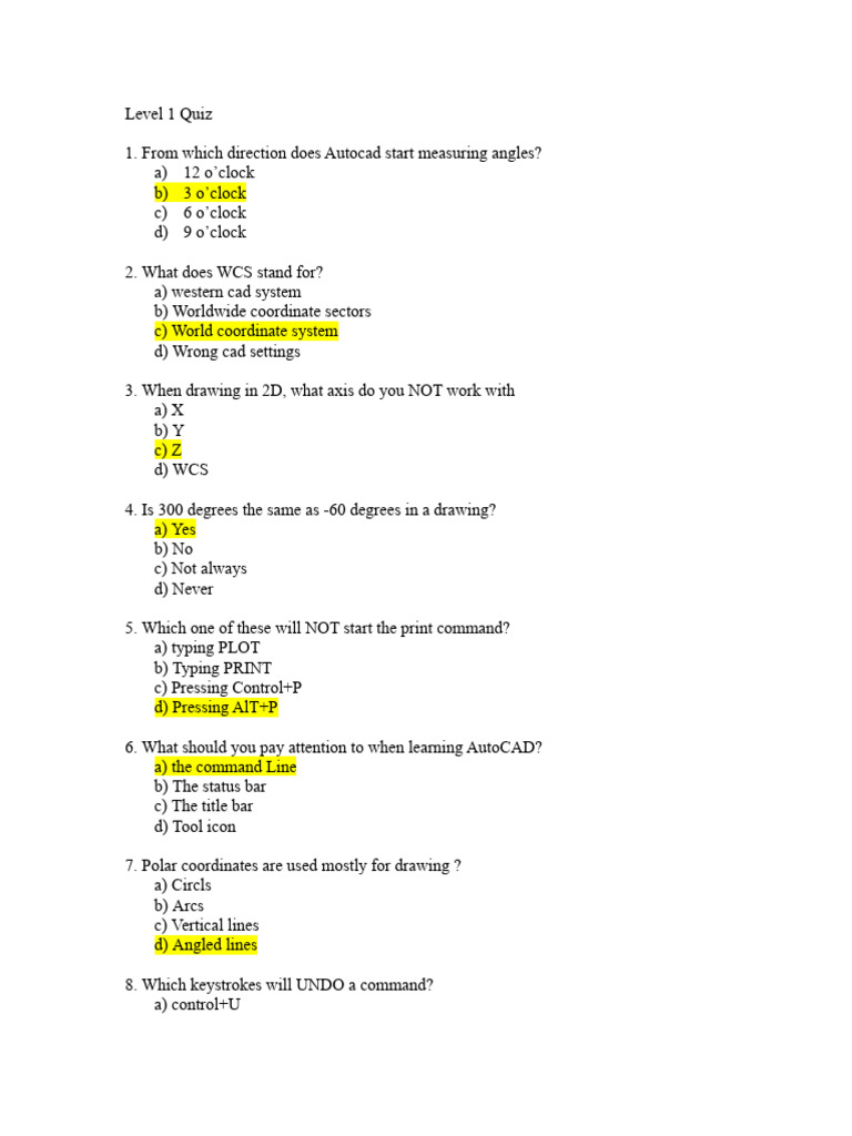 Level 1 Quiz | PDF | Computing | Software
