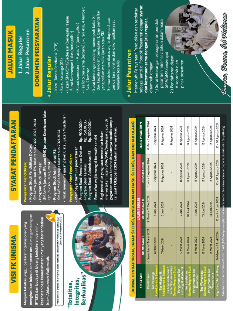 Brosur SPMB FK UNISMA 2024 BLKG | PDF