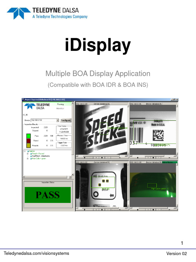 BOA IDisplay Application Version 02 | PDF | Computer Monitor ...