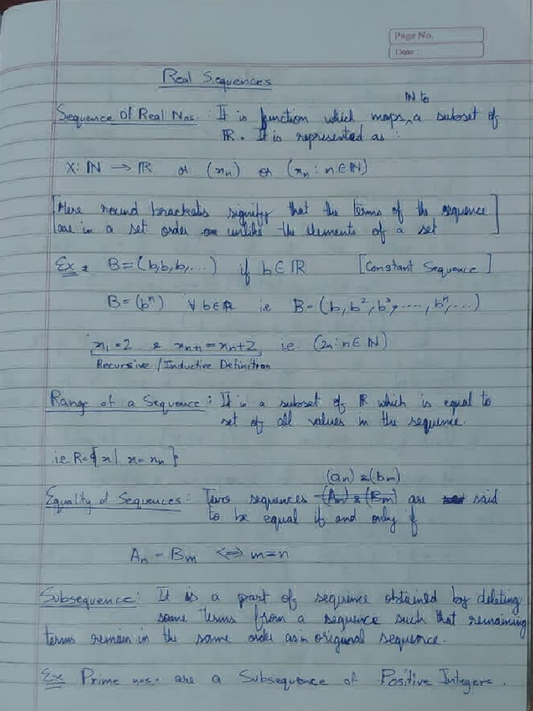 Unit 2 Real Sequences | PDF | Teaching Methods & Materials