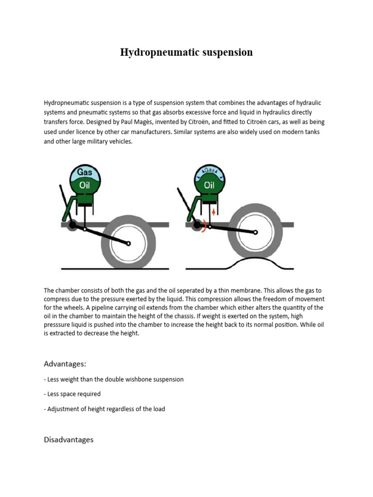 Hydropneumatic Suspension | PDF