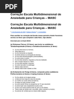 Manual de Correção - Teste Scared | PDF | Ansiedade | Transtorno de ...