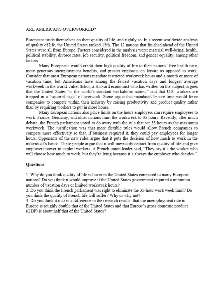 Individual Assignment | PDF | Workweek And Weekend | Quality Of Life