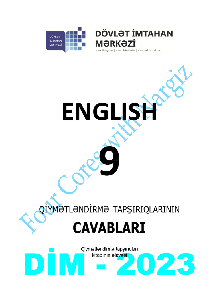 9 Dim Cavab 2023 | PDF