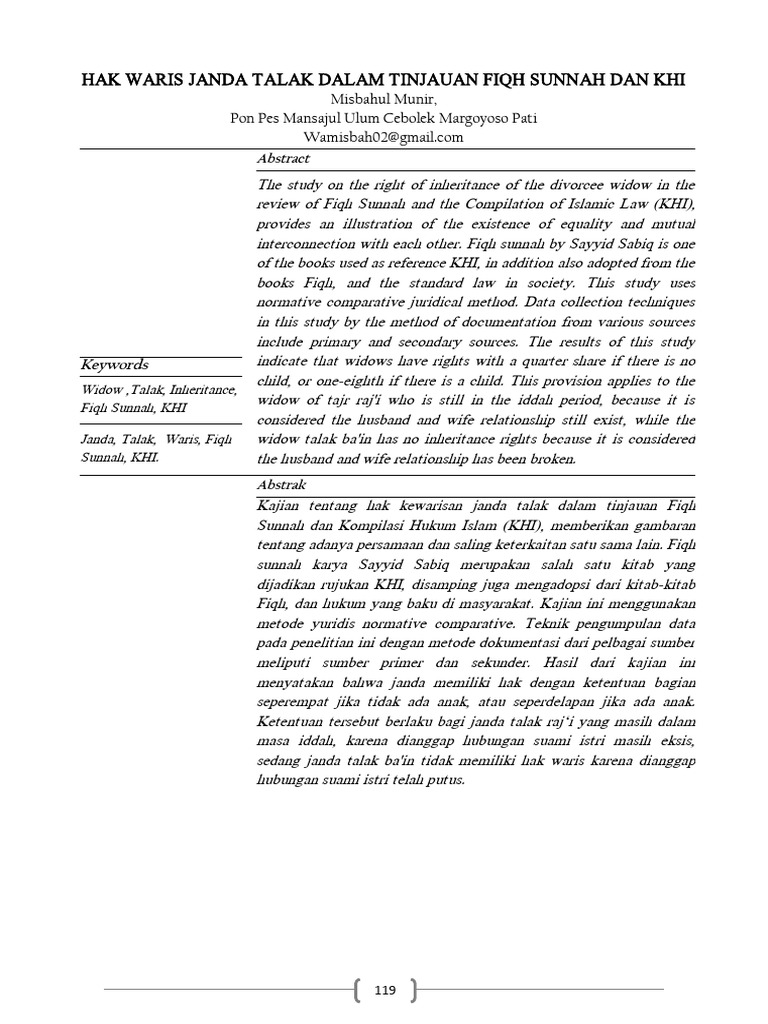 Hak Wajib Janda Talak | PDF