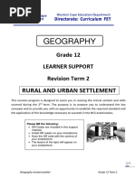 Geography Revision Rural Urban Settlements Grade 12 Notes Prep and Exam ...