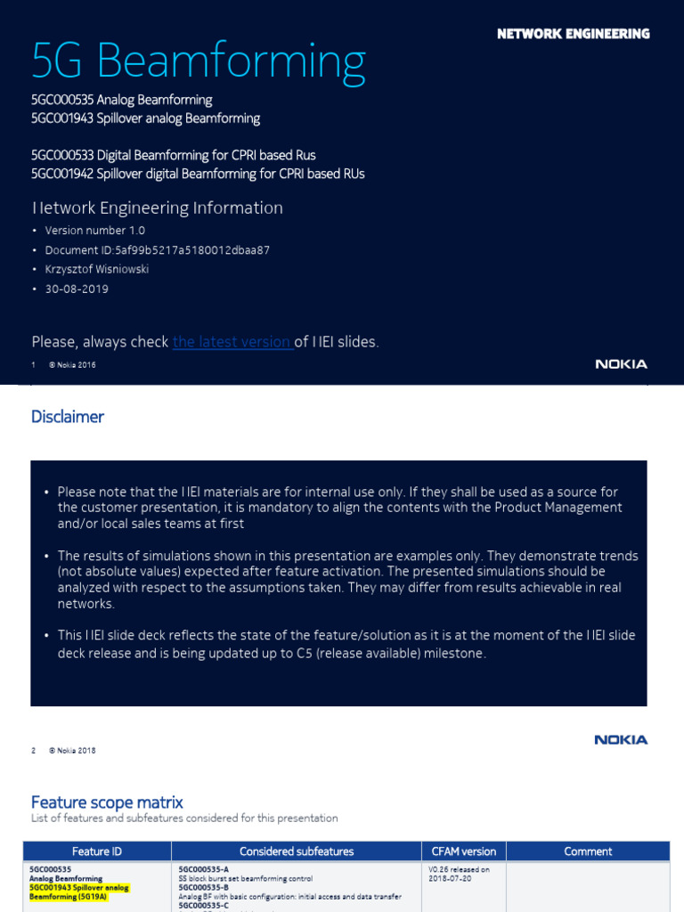 5G Beamforming: Network Engineering Information | PDF | Polarization (Waves) | Antenna (Radio)
