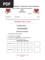 Geography PP1 QS Pre-Mock 2025 | PDF | Desert | Wound