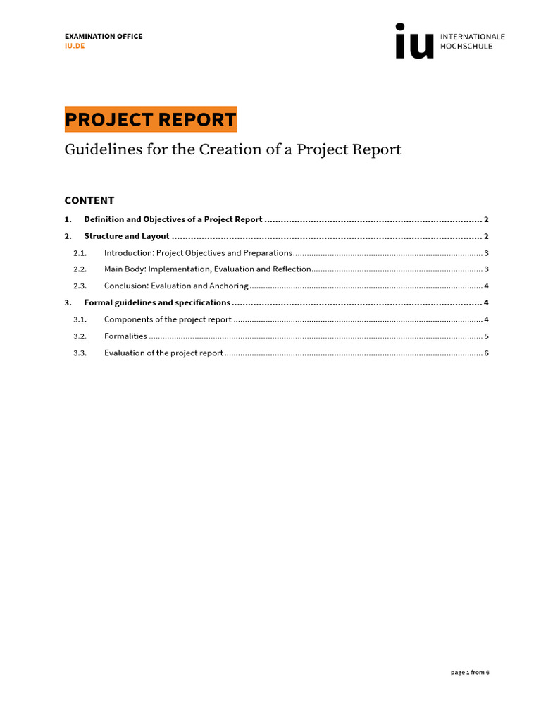Guidelines Project Report | PDF | Evaluation | Methodology
