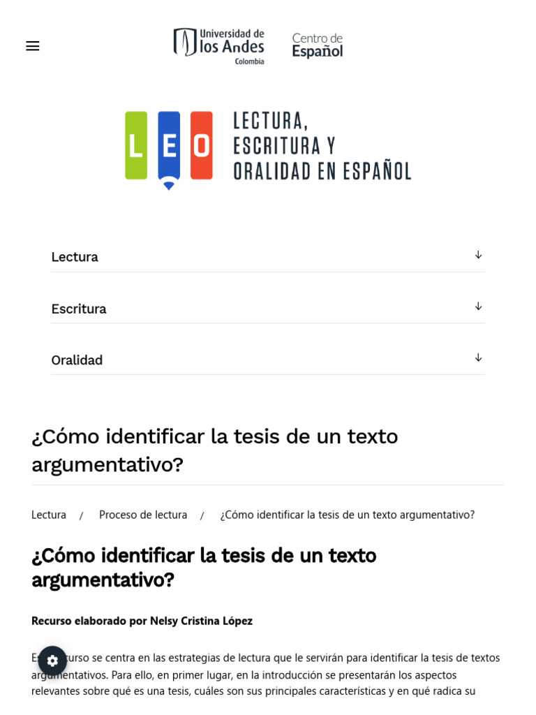 Identificar la Tesis en Textos Argumentativos | PDF | Migración humana ...