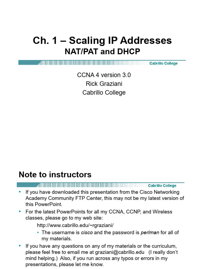 Nat Pat DHCP | PDF | Ip Address | Port (Computer Networking)