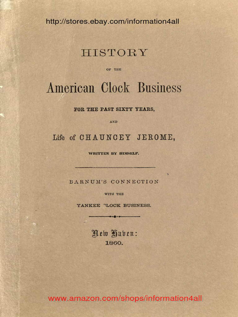 (1860) History of The American Clock Business | PDF
