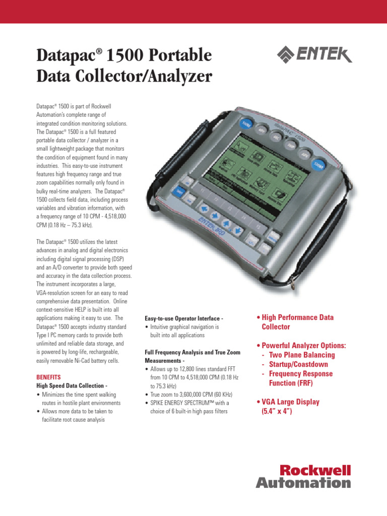 Datapac 1500 Spec | PDF | Amplitude | Root Mean Square