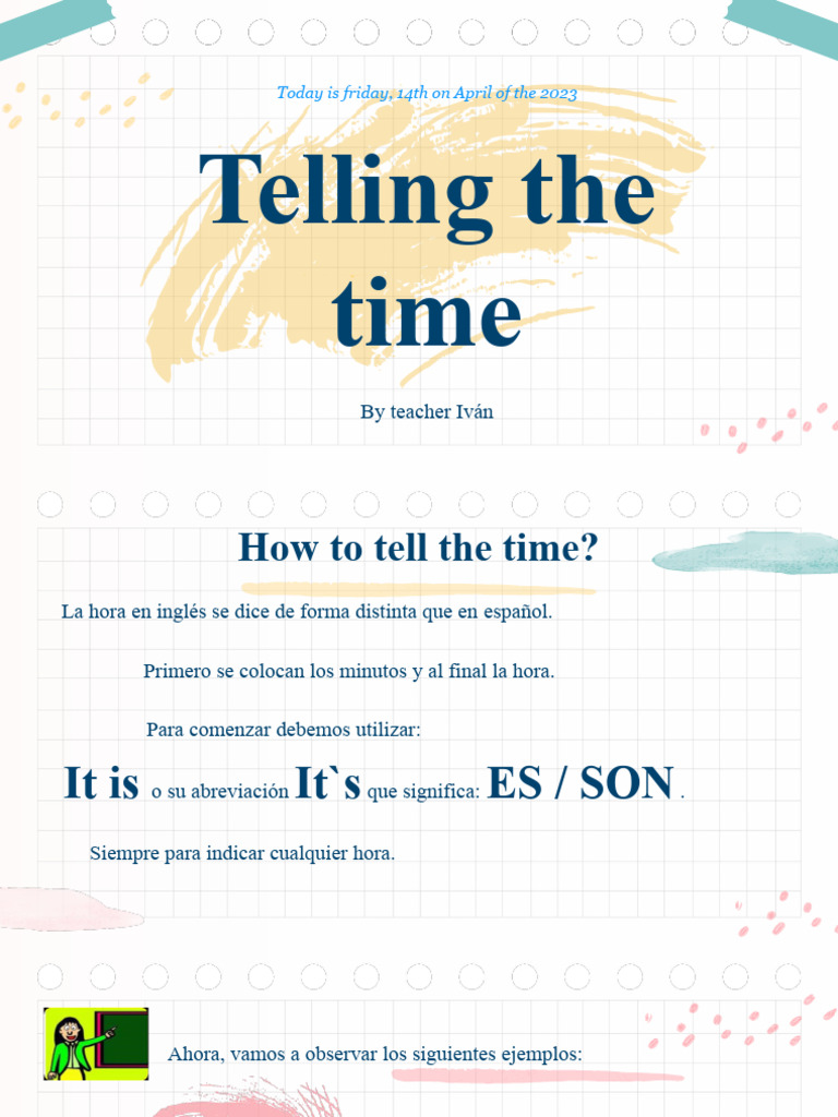 Telling The Time | PDF