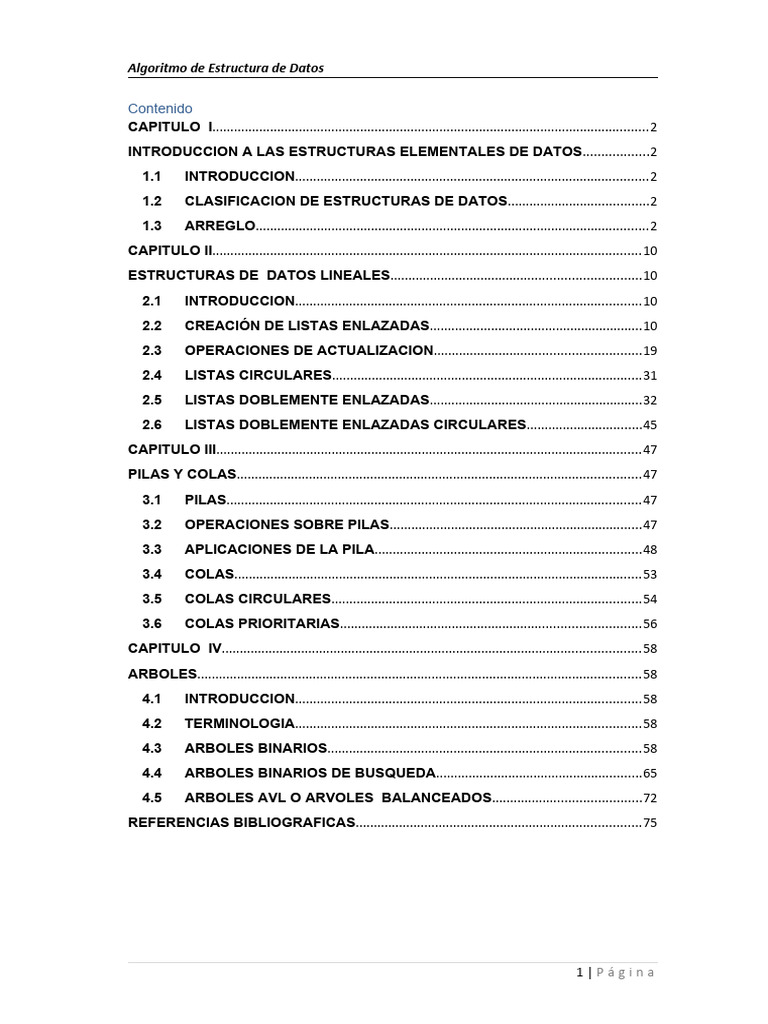 Estructura de Datos v2 | PDF | Algoritmos y Estructuras de Datos ...
