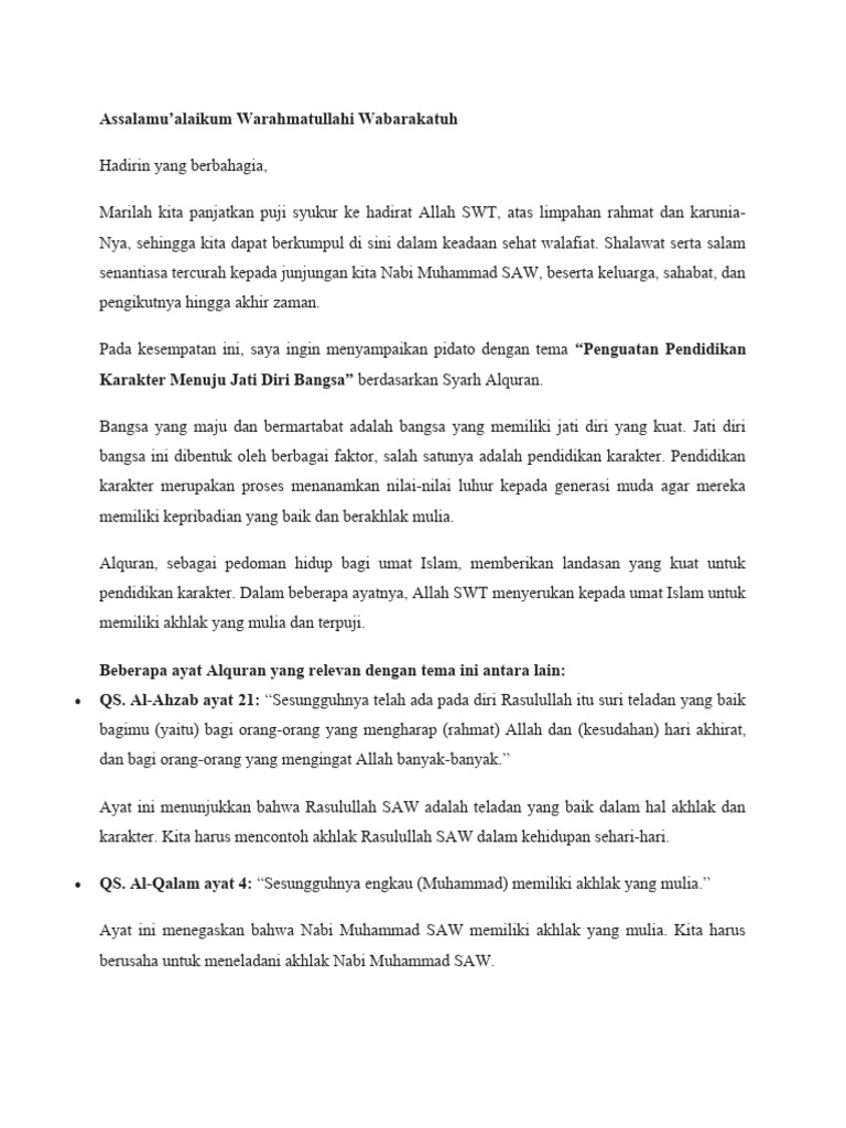 Penguatan Pendidikan Karakter Menuju Jati Diri Bangsa | PDF