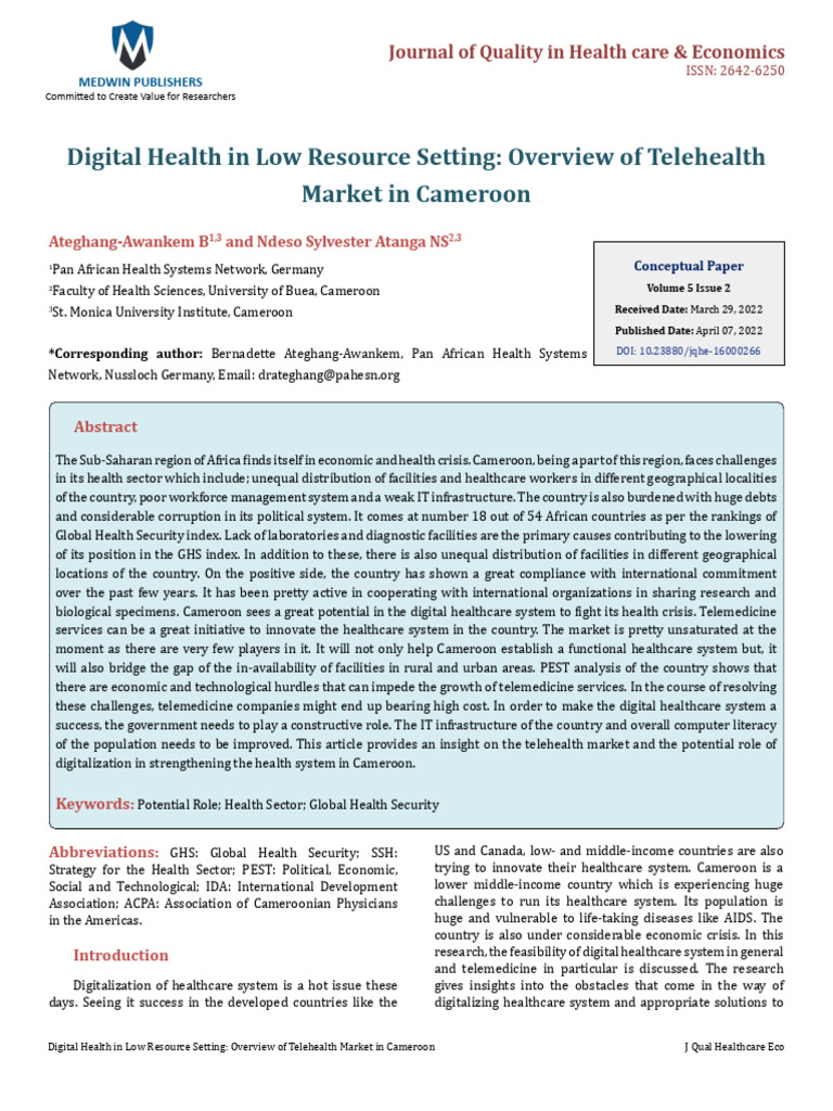 Digital Health in Low Resource Setting Overview of Telehealth Market in ...