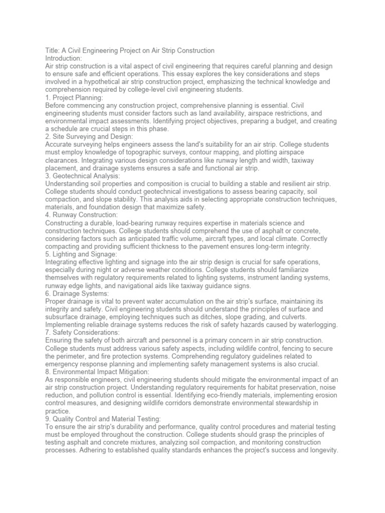 Title Pdf Airport Civil Engineering