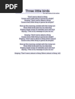 3 Little Birds MASTER PLAN | PDF | Song Structure | Elements Of Music