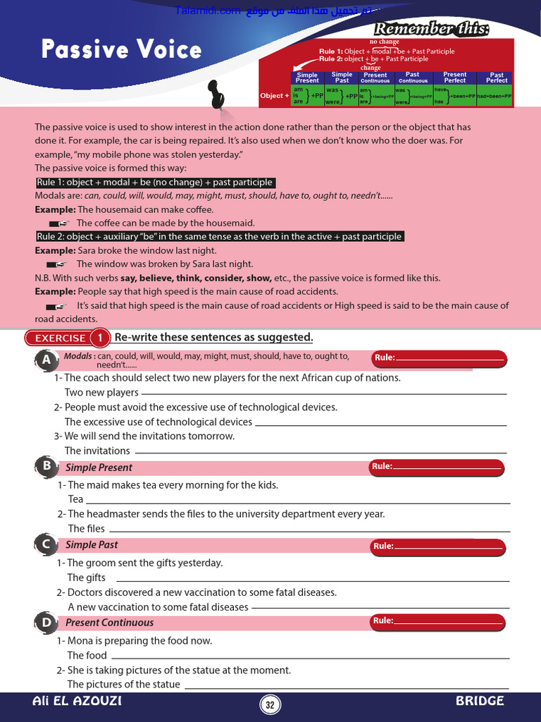 Understanding Passive Voice in English | PDF | Perfect (Grammar ...