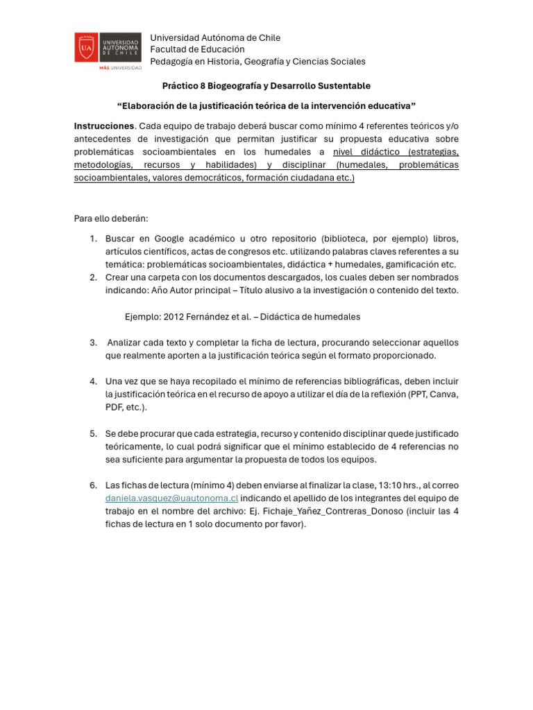 Práctico 8 - Instrucciones Fundamentación Teórica | PDF