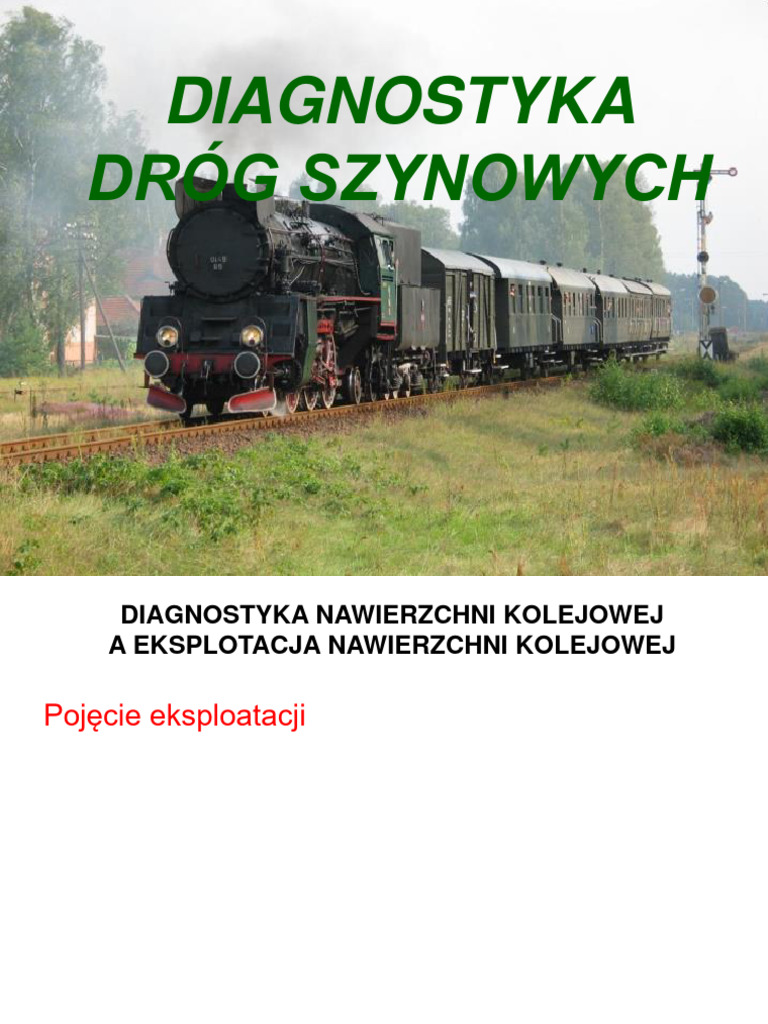 Diagnostyka Dróg Szynowych - Wys | PDF