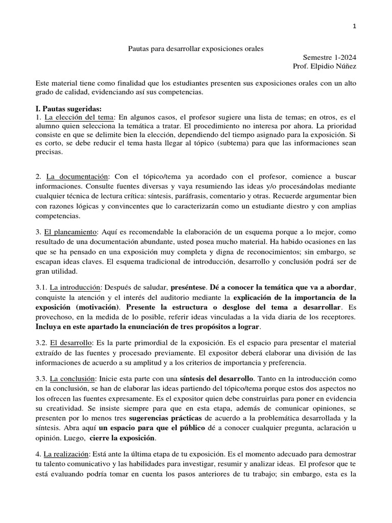 Pautas Exposiciones | PDF