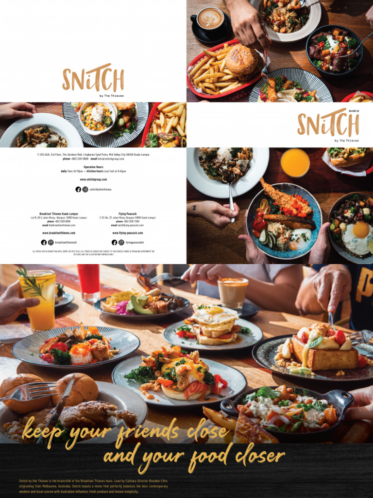 Website - Snitch Menu 2023 | PDF