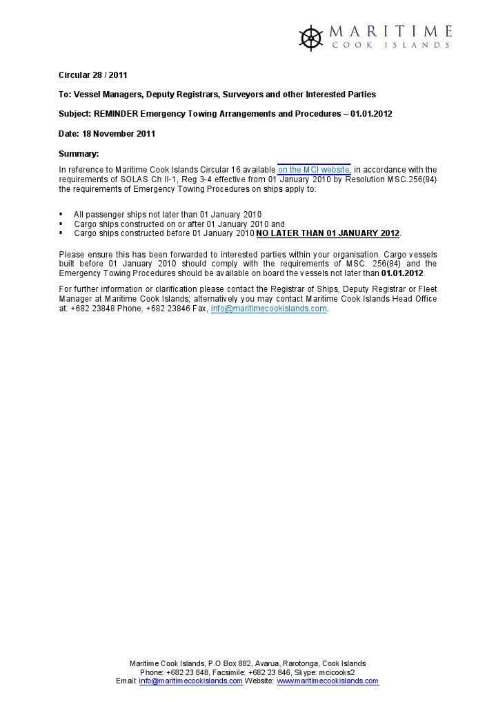 Emergency Towing Procedures Reminder | PDF
