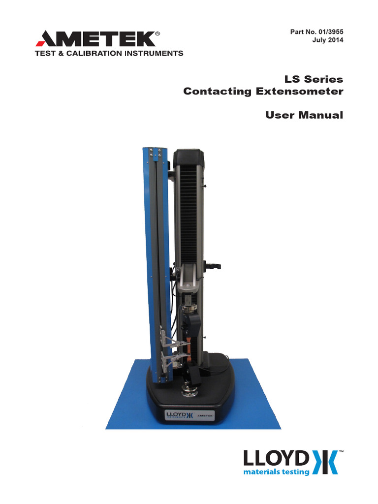 Extensometers Contacting Extensometers Manual English | PDF | Screw | Knife