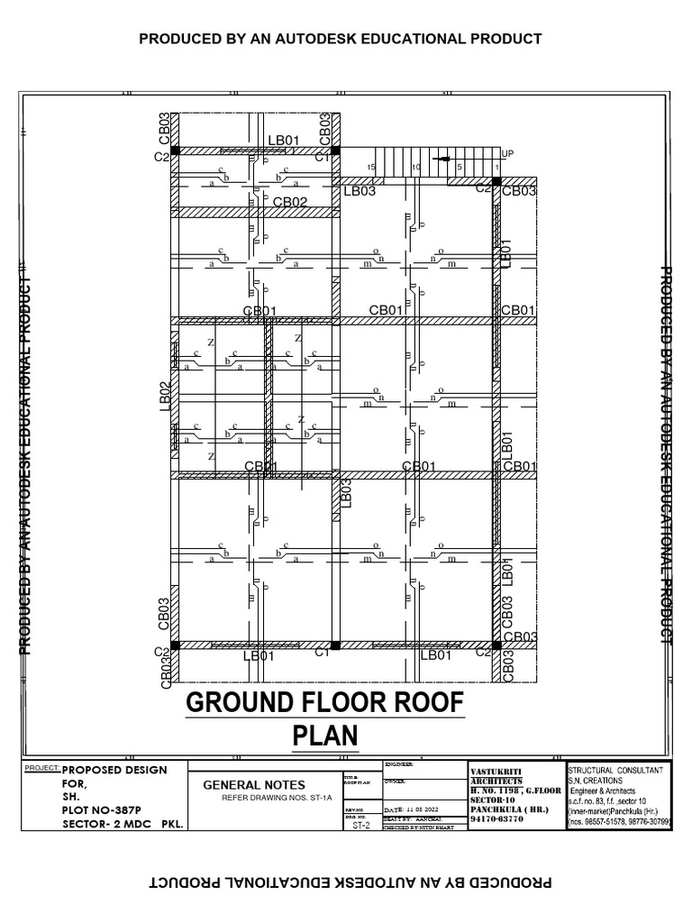 Ground Floor Roof Plan Design | PDF