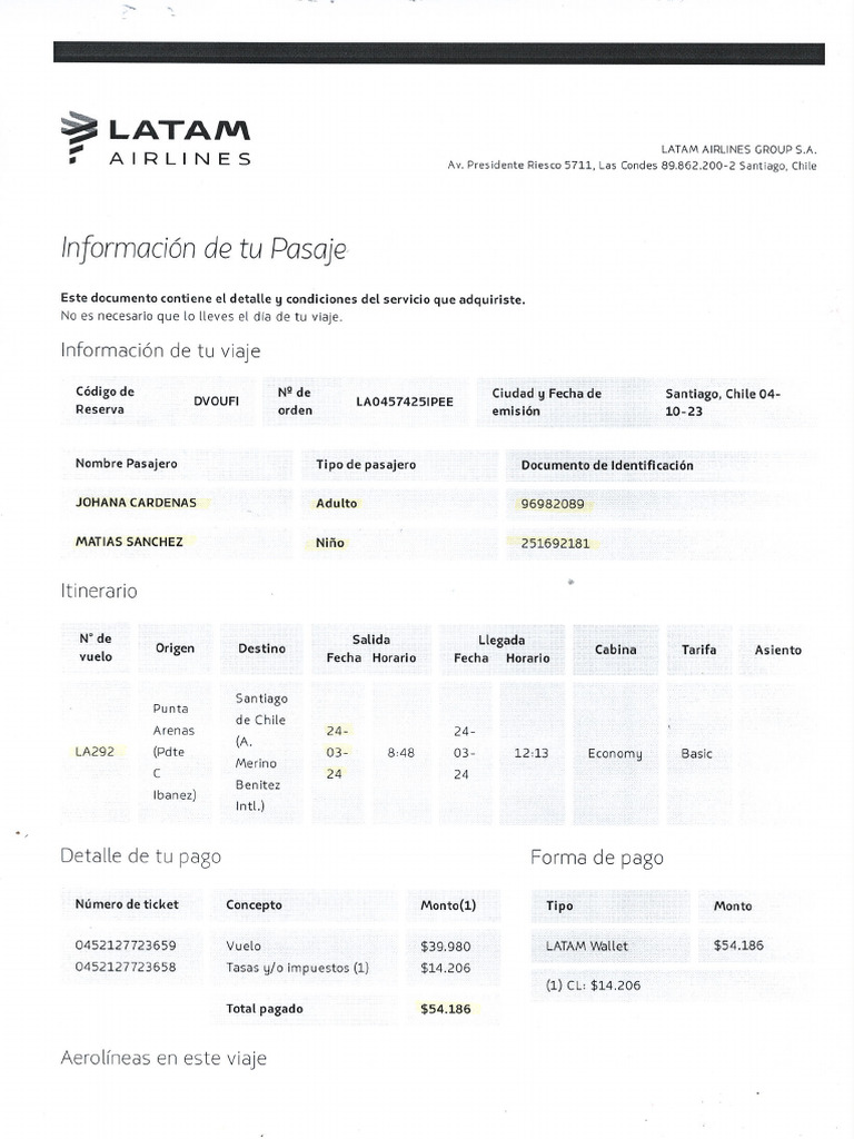 Pasajes Aereos | PDF