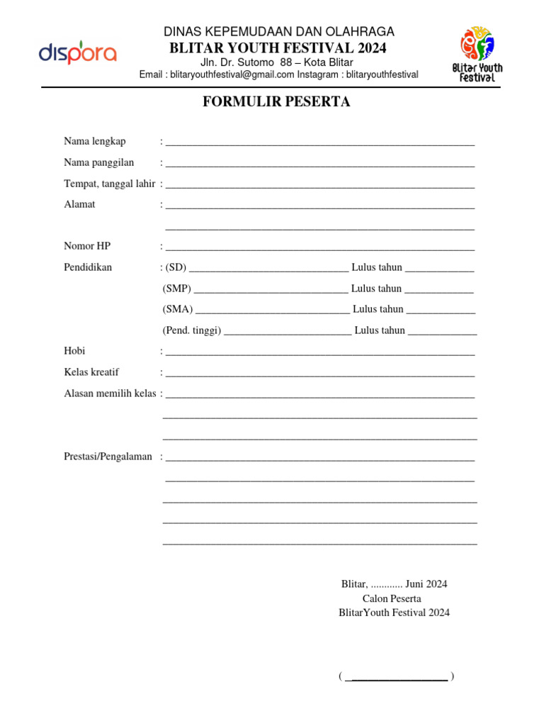 Berkas Registrasi Peserta | PDF | Ilmu Sosial