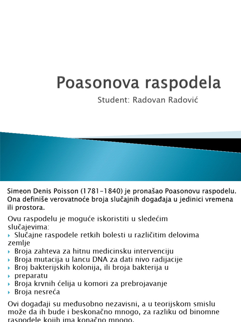 Poasonova Raspodela Statistika | PDF