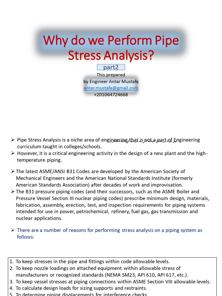 Pipe Stress Analysis with CAESAR II | PDF | Friction | Pipe (Fluid ...