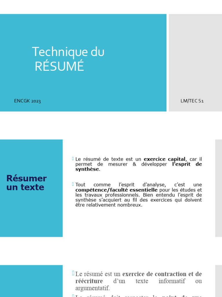TEC S1 Résumé | PDF | Linguistique