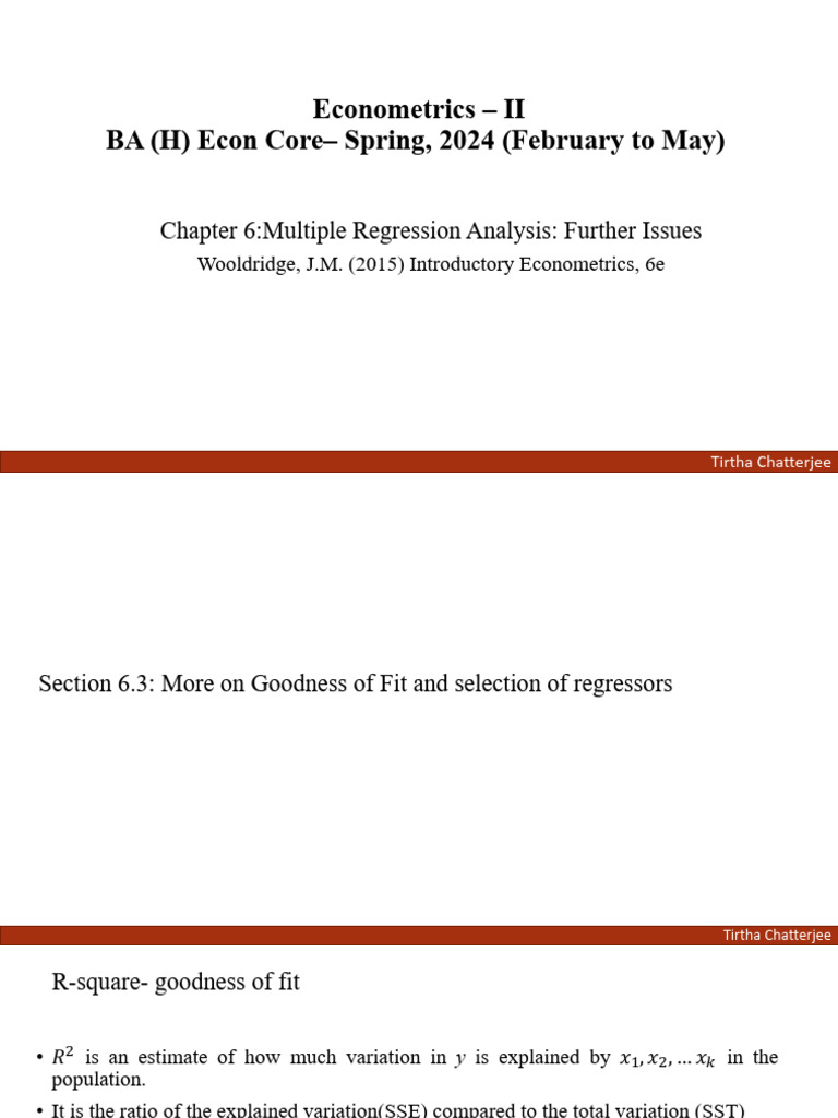 Chapter 6 | Download Free PDF | Coefficient Of Determination | Estimator